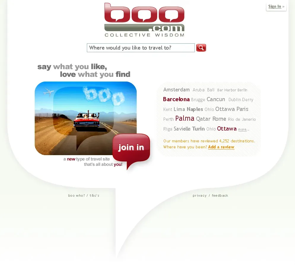 MySpace + travel = boo?